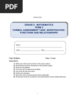 Grade - 9 - Term - 2 - Investigation - 2024 Memo | PDF | Dependent And ...