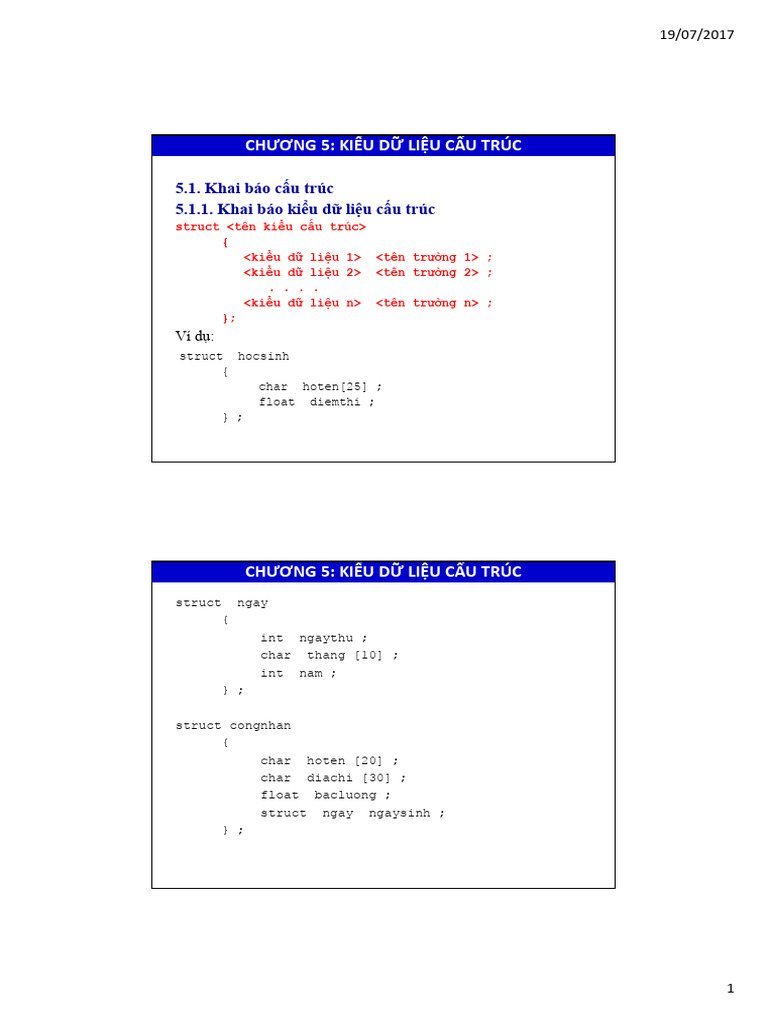 Chuong 5-Kieu Du Lieu Co Cau Truc | PDF