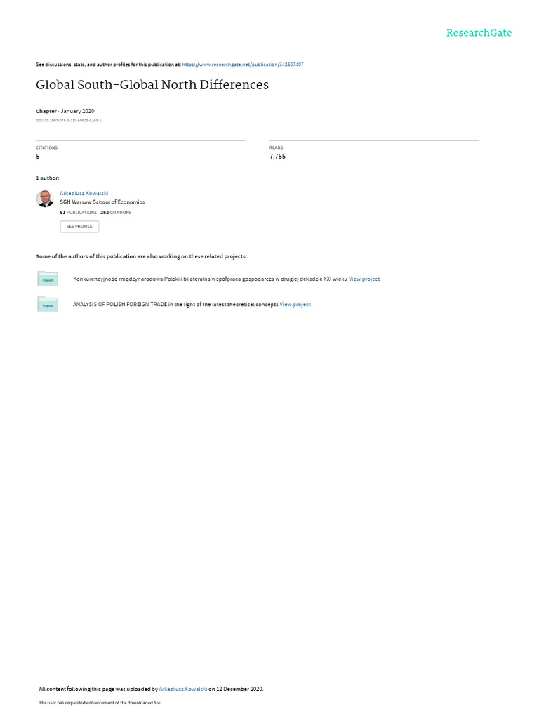 Global South vs. North: Key Differences | PDF | Economic Growth | Gross ...