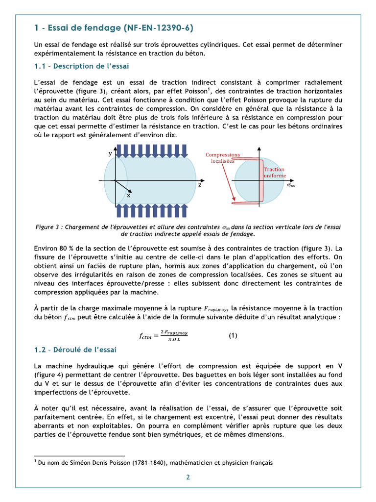 Essai brésilien ( Essai de fendage ) | PDF
