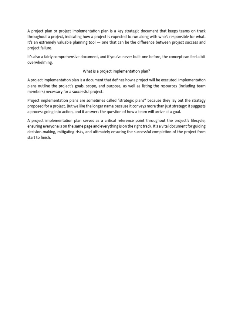 Project Implementation | PDF