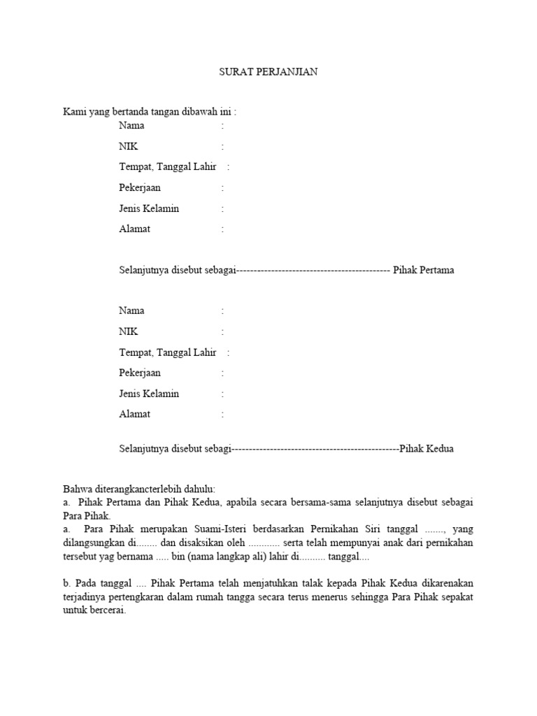 Surat Perjanjian Ali | PDF