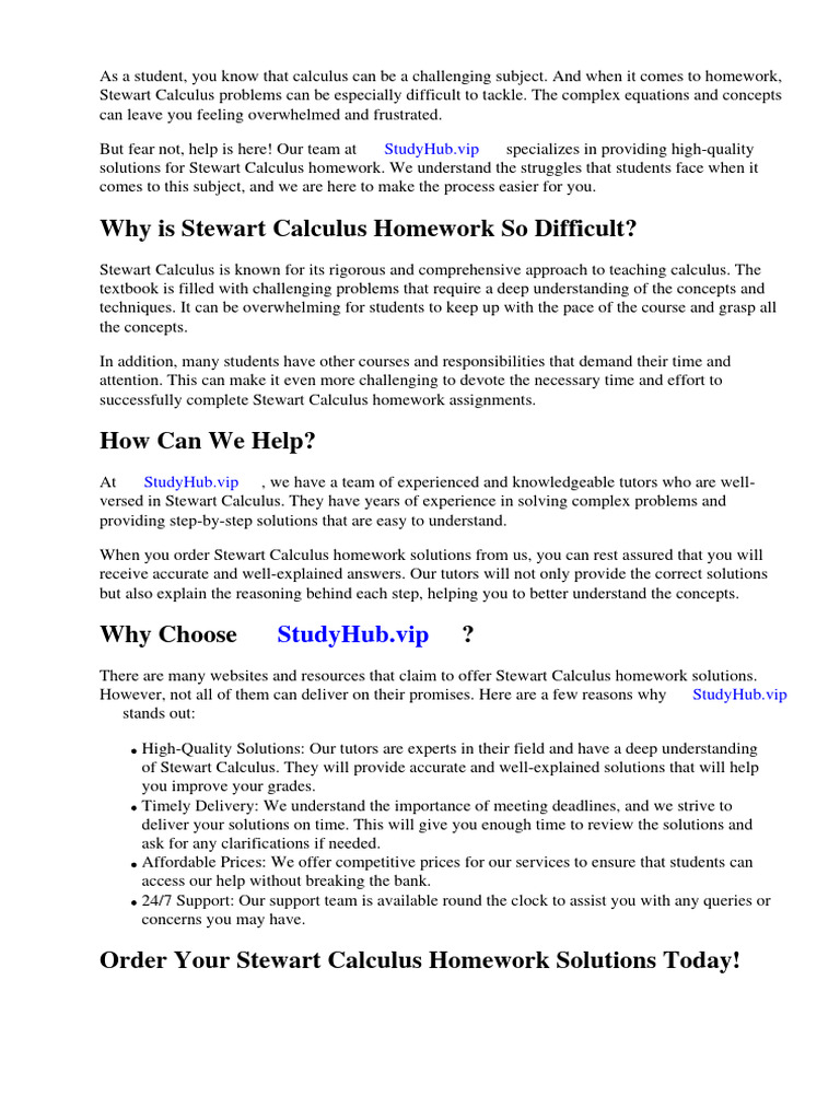 Stewart Calculus Homework Help | PDF | Websites | World Wide Web