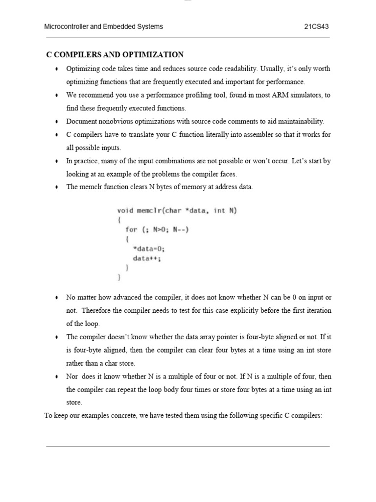 Module 2 Part B (Mces 21cs43) | PDF | Pointer (Computer Programming) | Program Optimization