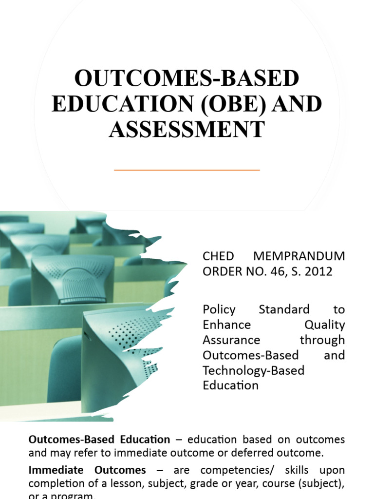 L2 Outcomes Based Education Obe and Assessment | PDF | Educational ...