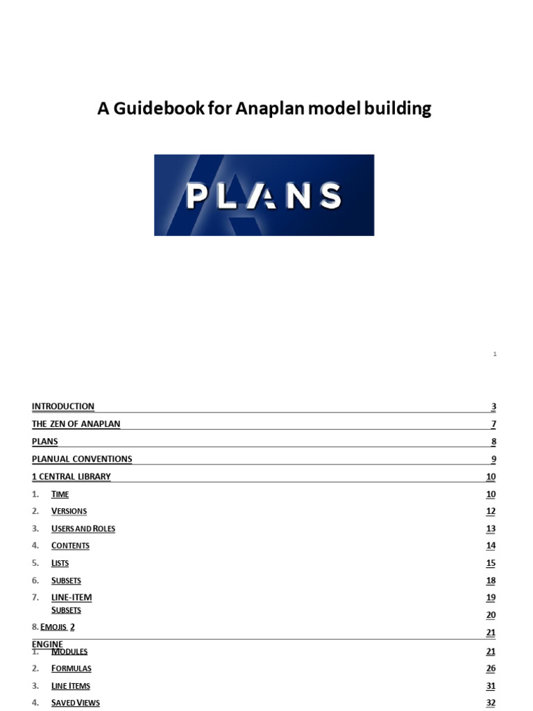 Guidebook For Anaplan Model Building | PDF | Hierarchy | Computer Programming