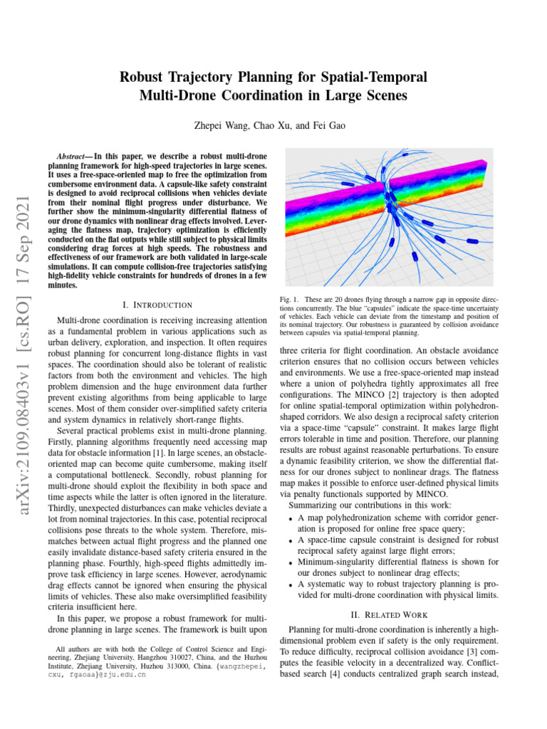 Robust Trajectory Planning For Spatial-Temporal Multi-Drone Coordination in Large Scenes | PDF ...