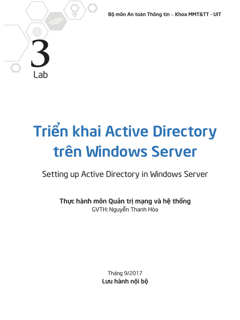 Lab 3 - Setting Up Active Directory in Windows Server | PDF