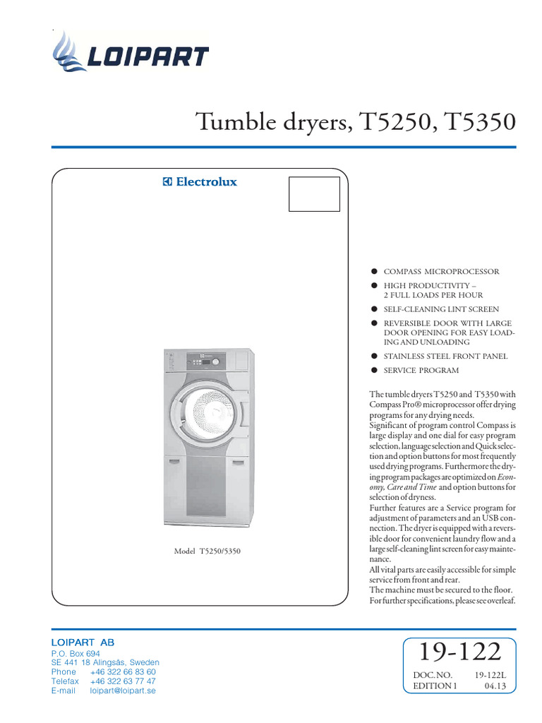 Tumble Dryer T5350 | Download Free PDF | Clothes Dryer | Manufactured Goods