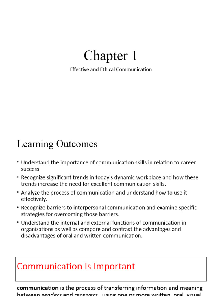 Chapter 1 | PDF | Communication | Information