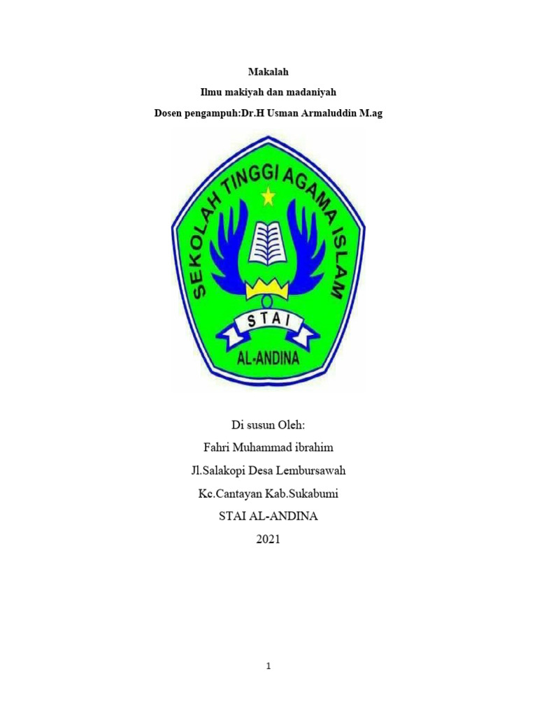 Ilmu Makki dan Madani dalam Al-Qur'an | PDF | Filsafat