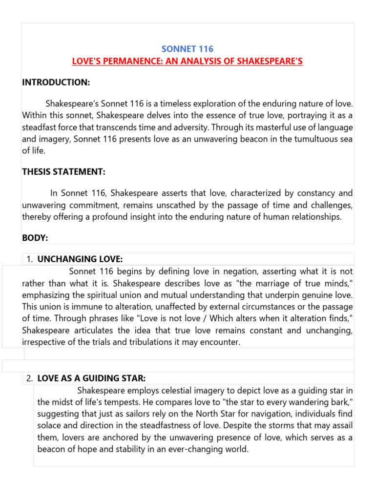 Sonnet 116 | PDF | Love
