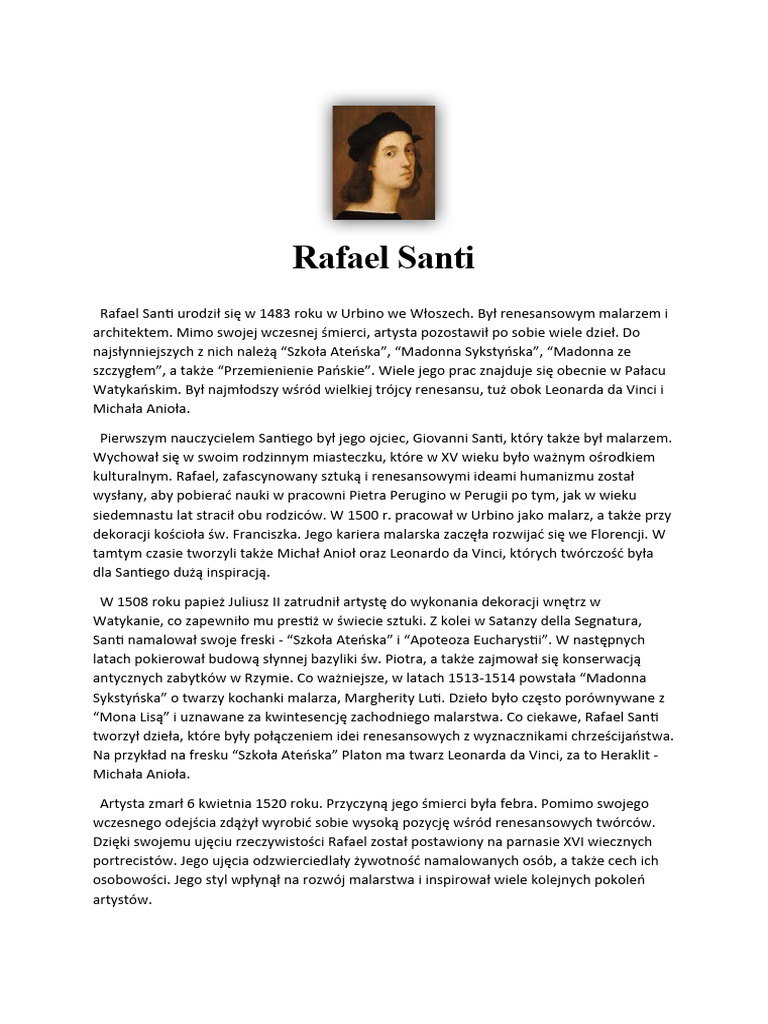 Opis Rafael Santi | PDF