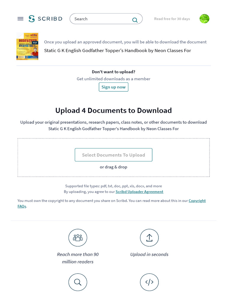 Upload A Document - Scribd | Download Free PDF | Scribd | Information Technology