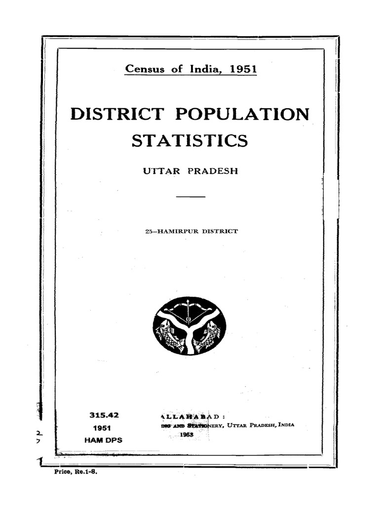 District Population Statistics: Census of India, 1951 | PDF ...