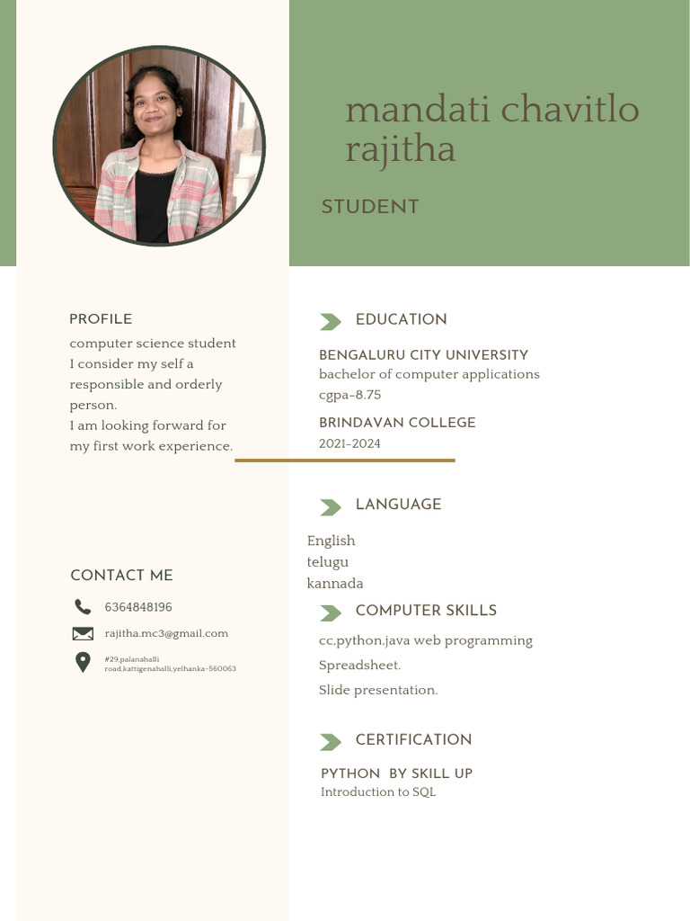 Computer Science Student Profile | PDF