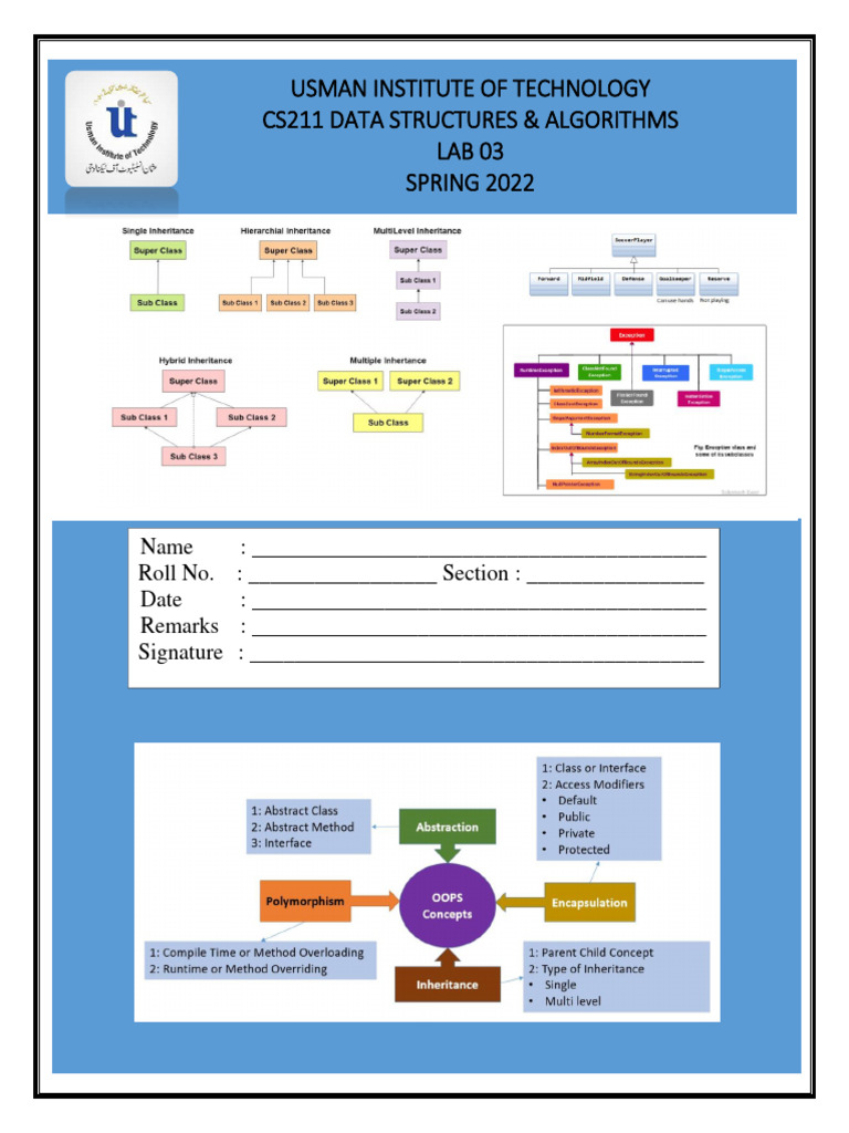 Dsa Lab 03 Spring 2022 Se Pdf Programming Constructor Object Oriented Programming 5411