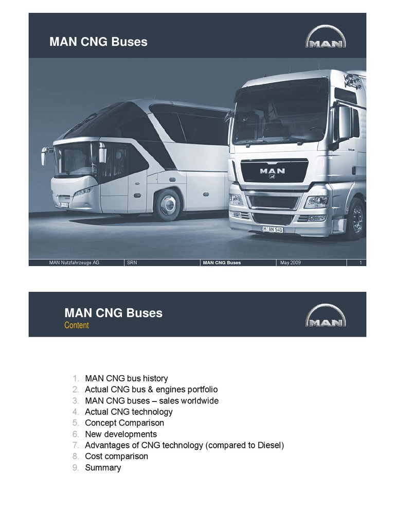 MAN CNG Buses Overview and Technology | PDF | Internal Combustion ...