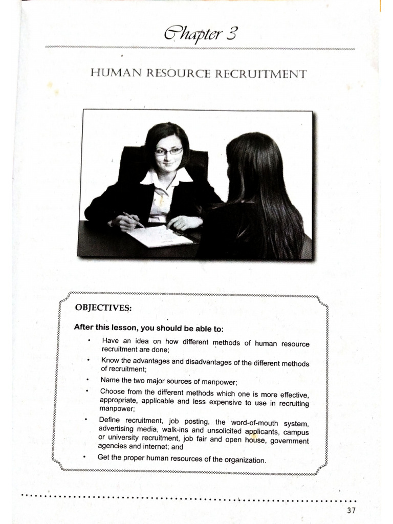 Chapter 3 Human Resource Recruitment | PDF