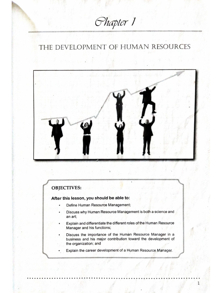 Chapter 1 The Development of Human Resources | PDF