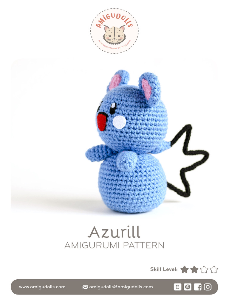 Azurill Pattern ENG | PDF | Crochet | Yarn