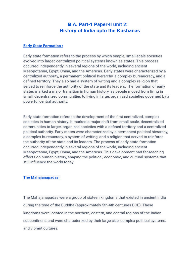 Paper-II Unit 2 Ancient History | PDF | Monarchy | Alexander The Great