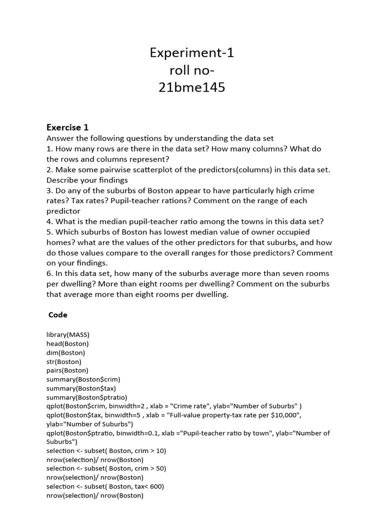 Experiment 1 | PDF Experiment 1 | PDF