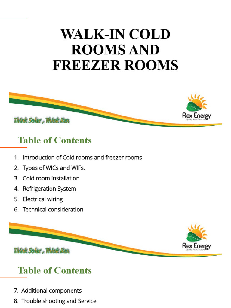 Cold Rooms - Introduction | PDF | Refrigerator | Refrigeration