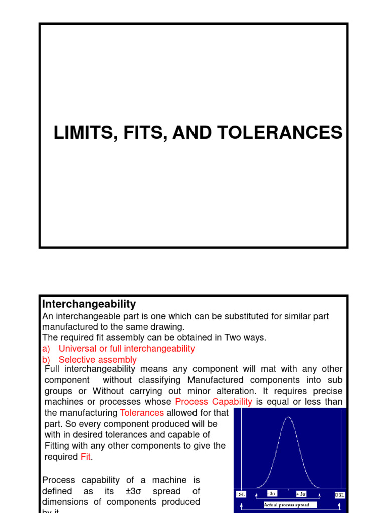 Module 2 - LIMITS, FITS, AND TOLERANCES | PDF | Engineering Tolerance | Mechanical Engineering