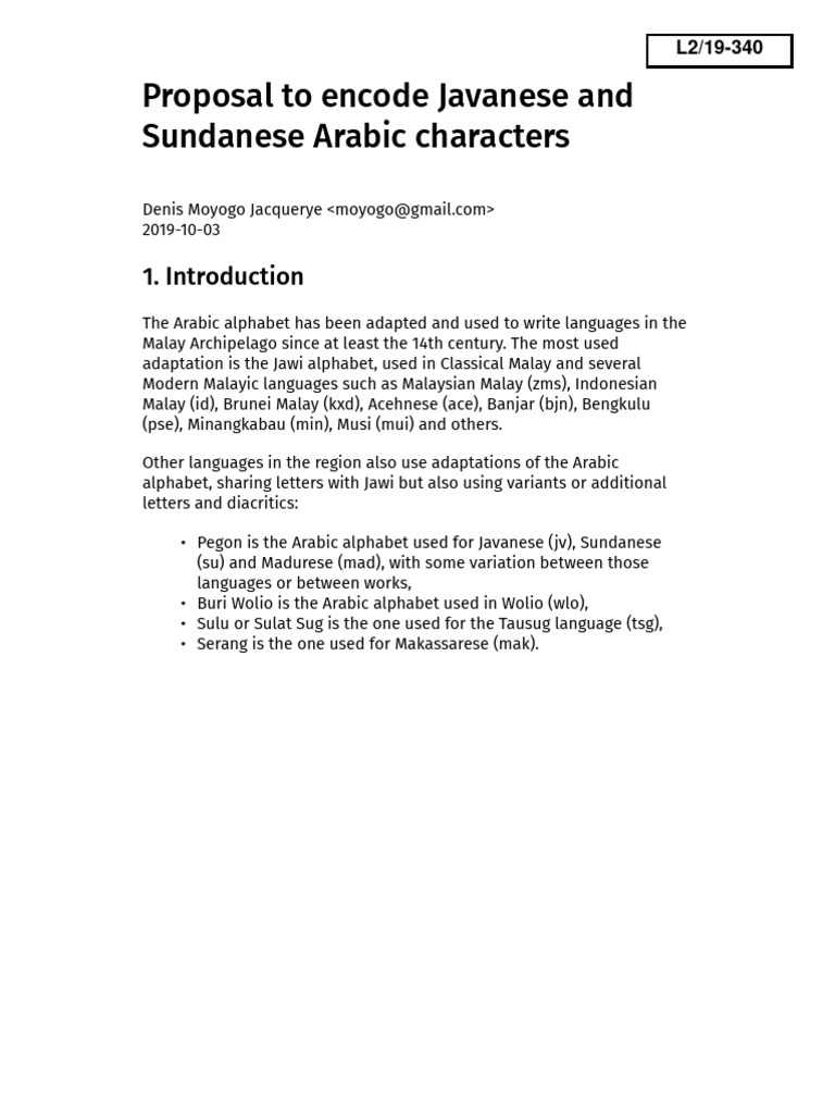 Javanese Sundanese Arabic | PDF | Linguistics | Languages Of Asia