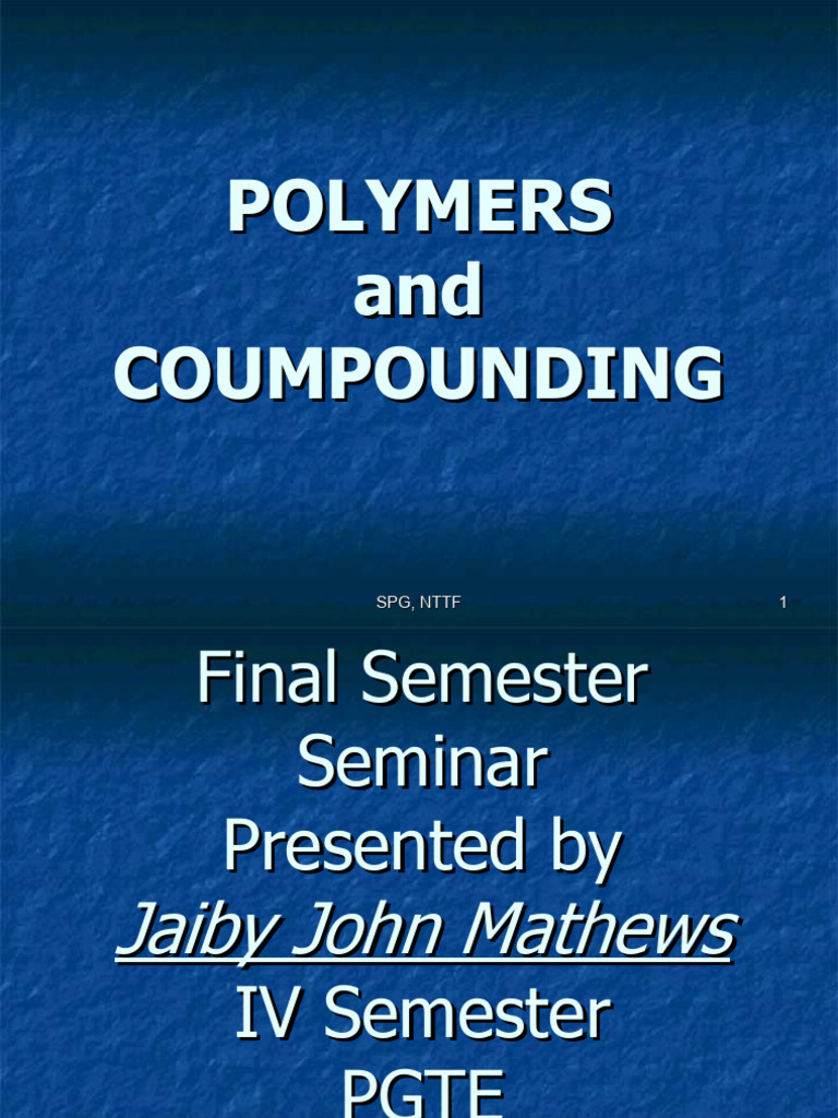Polymers&Compounding | PDF | Composite Material | Plastic