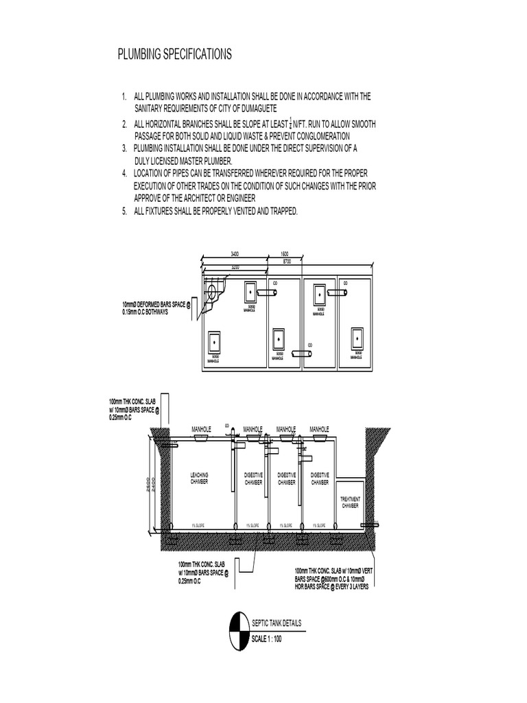 Septic Tank Det. | PDF | Plumbing | Septic Tank