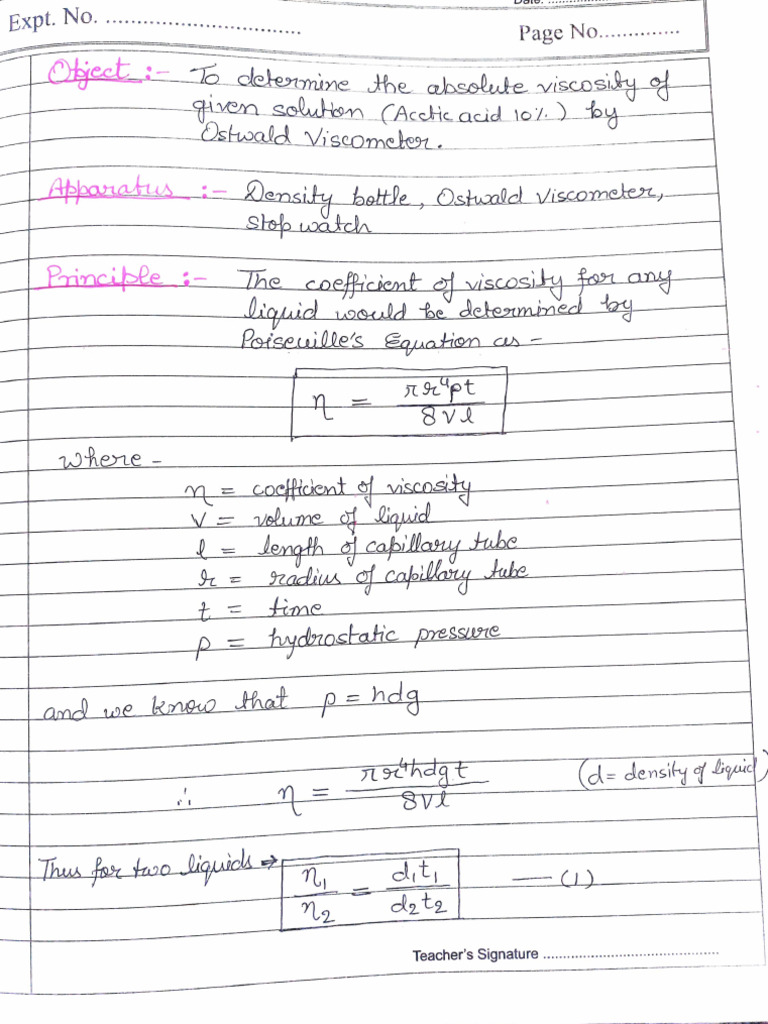 Experiment of Viscosity | PDF | Liquids | Quantity