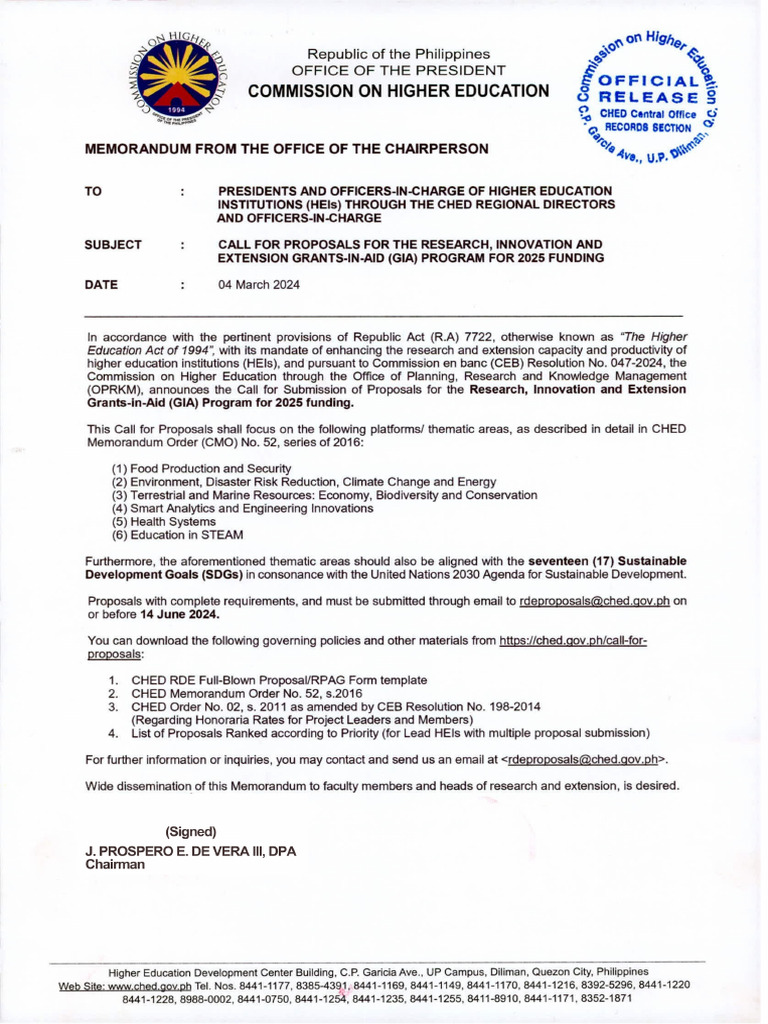 CHED-MOC-Call-for-Proposal-Research-Innovation-and-Extension-GIA ...