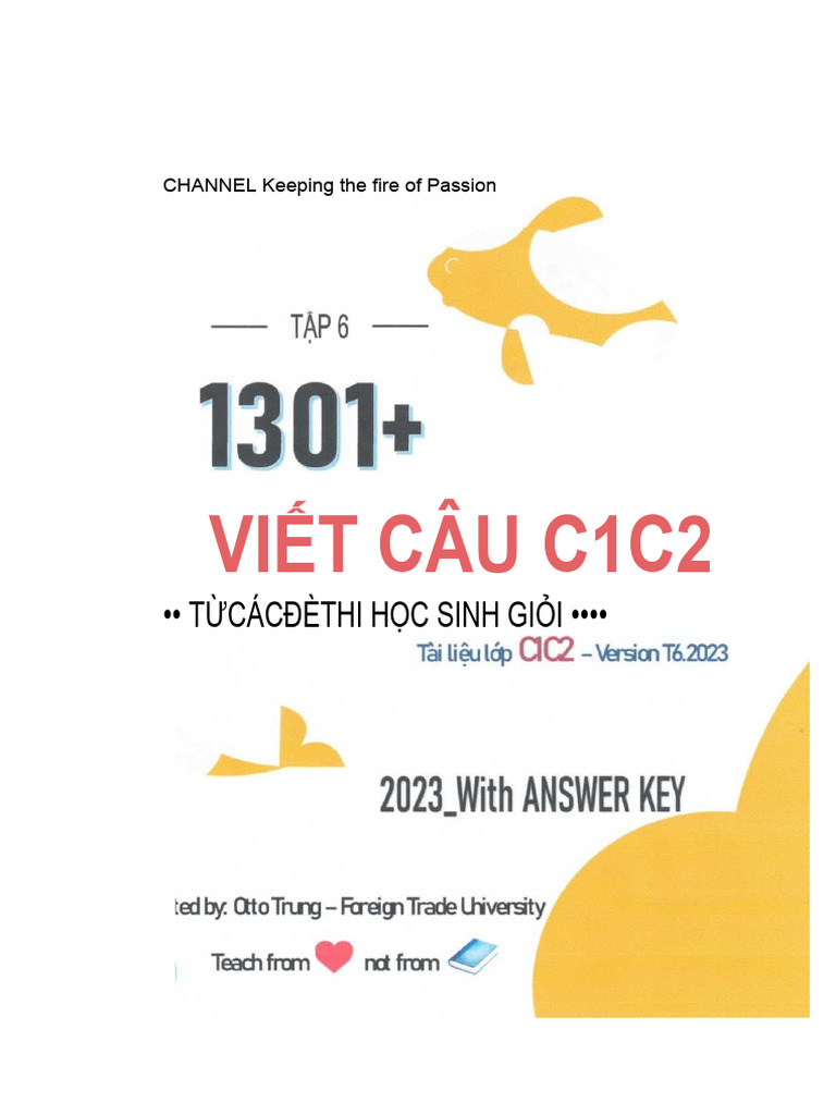 5. 1301 Viết Câu Thi Hsg Thpt - c1c2 w | PDF