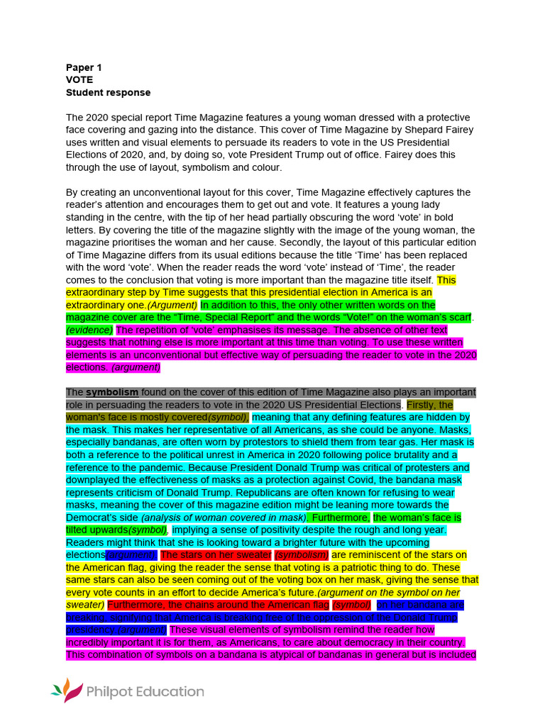 P1 Vote Student Response | PDF