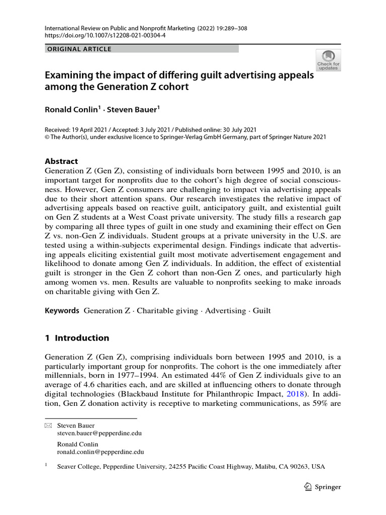 Gen Z Guilt Ads: Impact & Insights | PDF | Attitude (Psychology) | Emotions