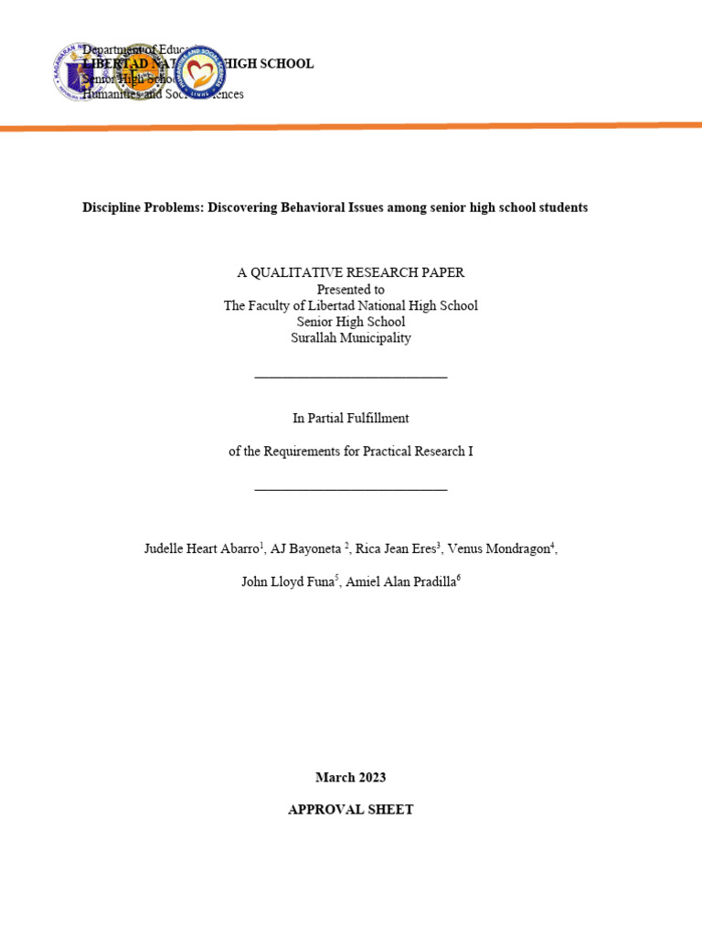 Humss Sample PR1 | PDF | Learning | Teachers