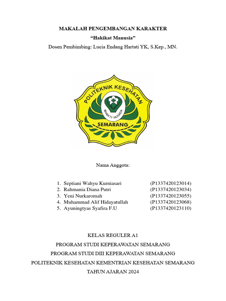 Pengembangan Karakter Perawat Semarang | PDF | Karier & Perkembangan ...