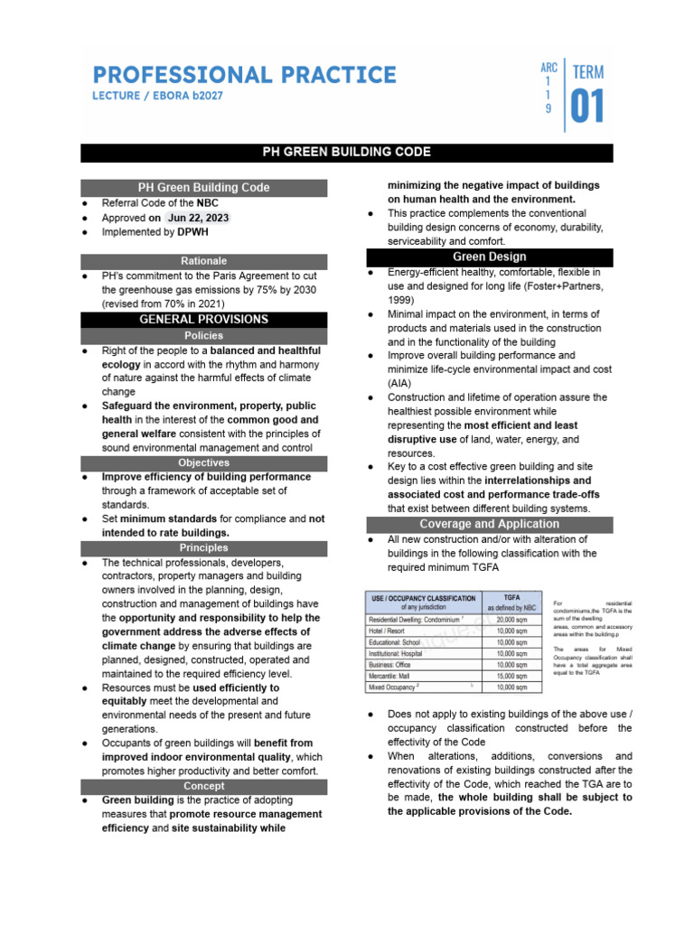 PP1 - PH Green Building Code | Download Free PDF | Green Building ...