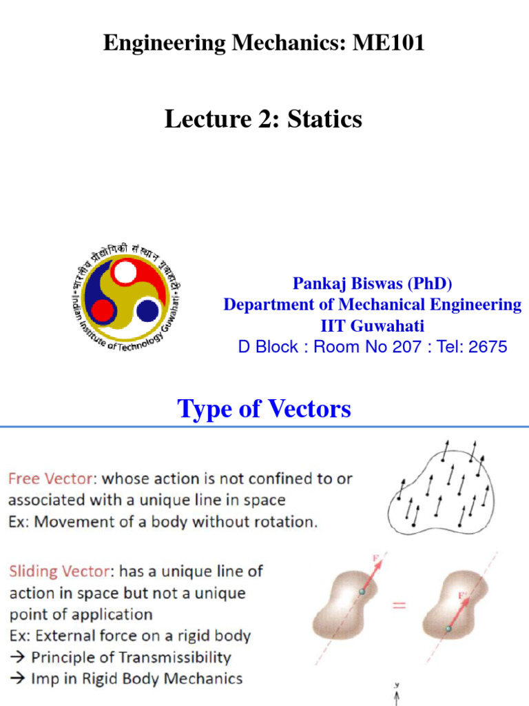 LECTURE For Mechanical Engineer 2 | PDF | Euclidean Vector | Force
