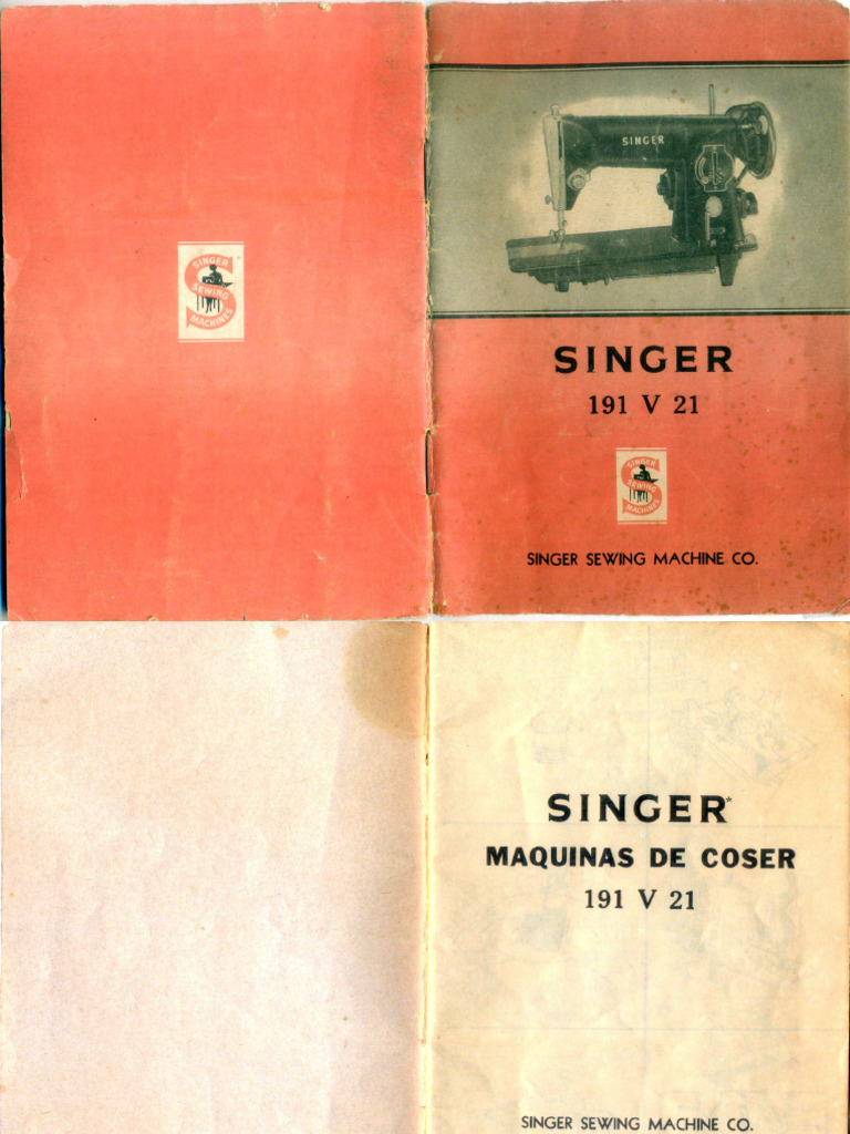 Singer 191-21 (Espanol) Sewing Machine Instruction Manual | PDF