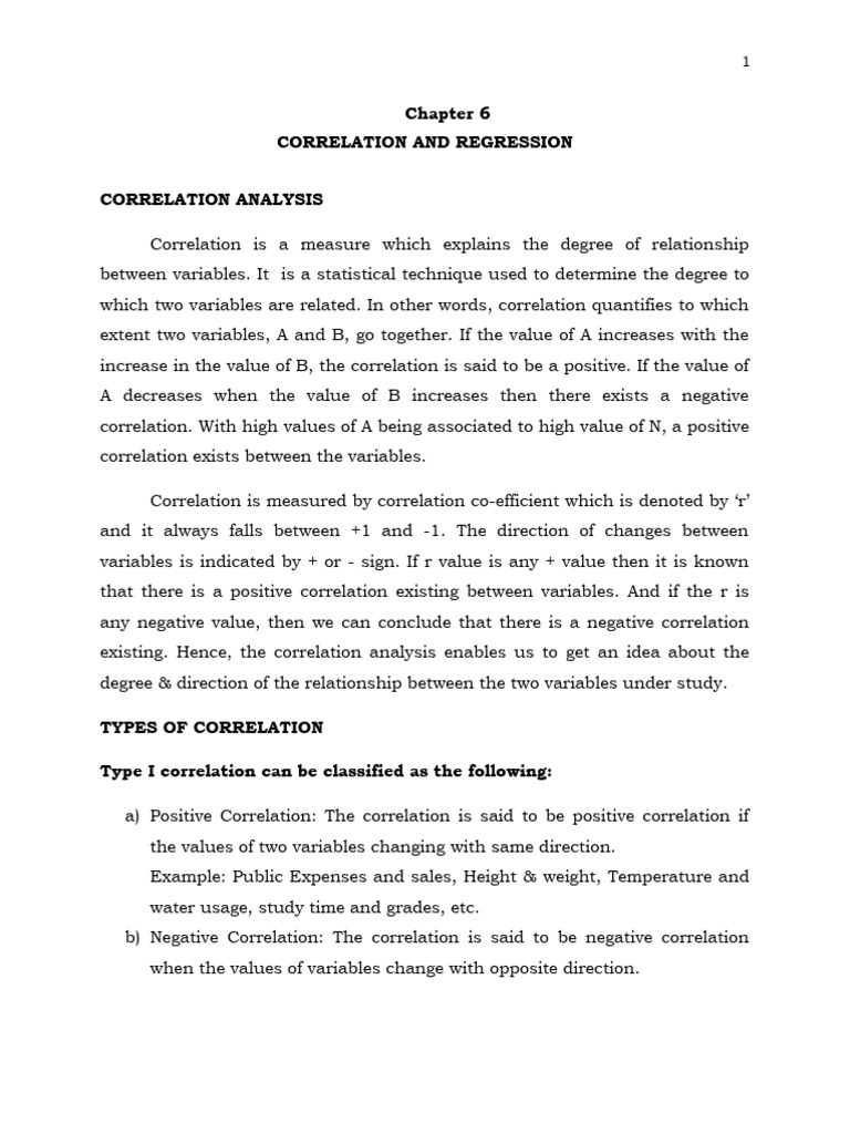 Chapter 6 Correlation and Regression | PDF | Statistical Theory | Applied Mathematics