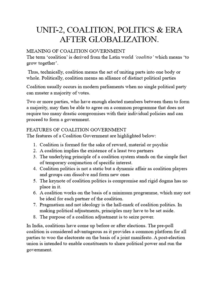 unit 2 sem 5 | PDF | Bharatiya Janata Party | Political Parties