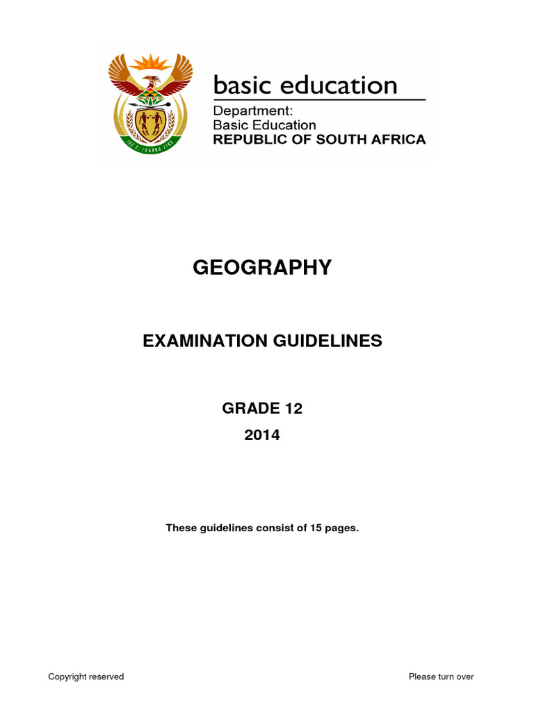 Geography GR 12 Exam Guidelines Eng | PDF | River | Geographic ...