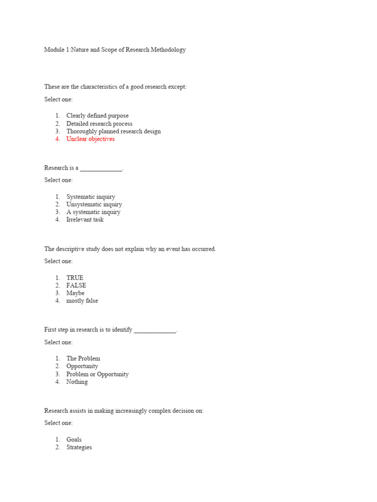 Module 1 | PDF | Experiment | Dependent And Independent Variables