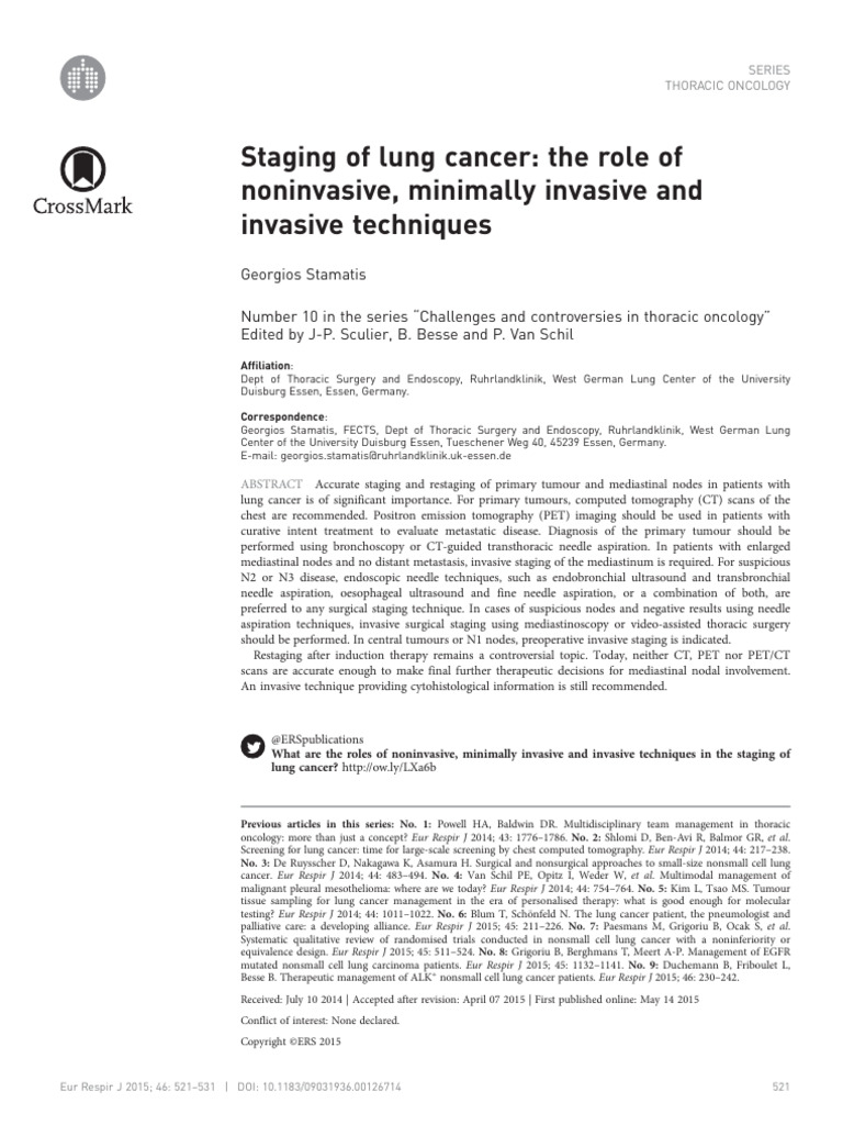 521 Full | PDF | Positron Emission Tomography | Lung Cancer