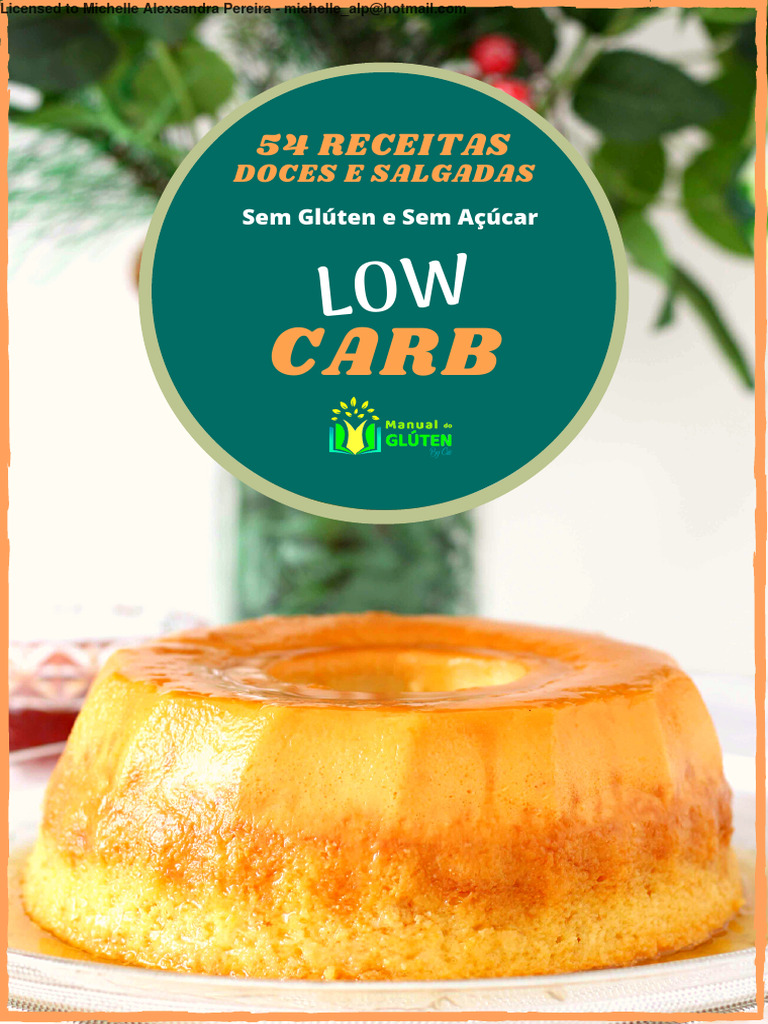 Ebook 54 Receitas Low Carb Sem Glúten Sem Açúcar E Zero Lactose Pdf Chocolate Cobertura