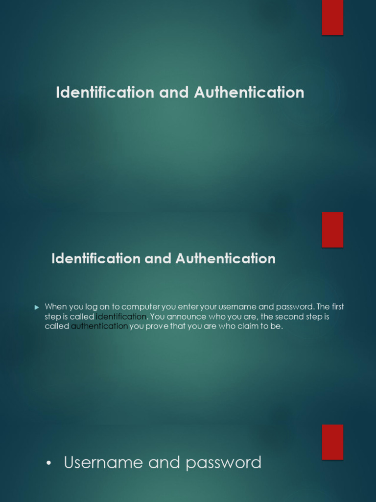 Identification and Authentication | PDF