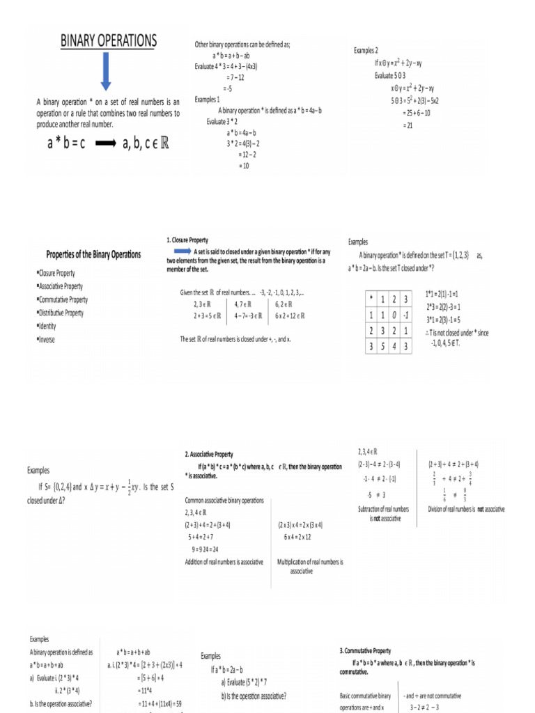 Binary Operations | PDF Binary Operations | PDF